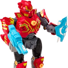 LEAN Toys Robot na šroubování, zbraň, vrtačka, šroubovák, světla, zvuk, červená