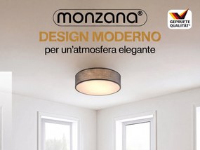 Stropní svítidlo šedý textil Ø38cm