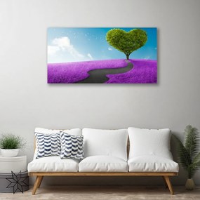 Obraz na plátně Louka Stezka Strom Příroda 125x50 cm
