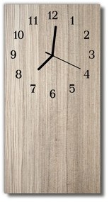 Skleněné hodiny vertikální Béžové dřevo