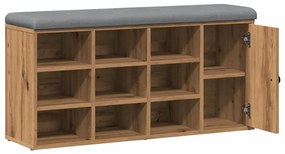 vidaXL Lavice s botníkem dub artisan 102x32x50 cm Engineered Wood