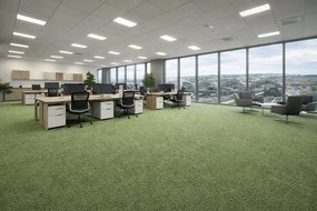 ITC, Metrážový koberec e-blitz 21, na míru, šíře 4m, zelená, ab (mřížka), chodba / předsíň
