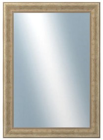 DANTIK - Zarámované zrcadlo - rozměr s rámem cca 50x70 cm z lišty KŘÍDLO malé zlaté patina (2774)