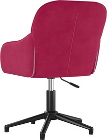 Otočné jídelní židle 2 ks vínové samet 3103382