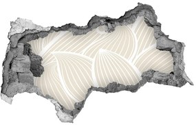 Wallmuralia Nálepka 3D díra samolepící Listí vzor 95x73 cm