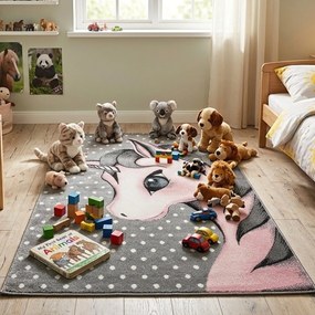 Ayyildiz, Dětský kusový koberec Kids 590 pink, 80x150, růžová, dětský pokoj