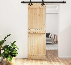 vidaXL Posuvné dveře s kováním 70 x 210 cm masivní borové dřevo [3203124]
