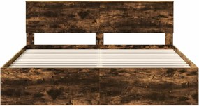 Rám postele Kouřový dub 180 x 200 cm Masivní borové dřevo 3410568