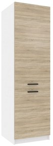 Vysoká kuchyňská skříňka Belini na vestavnou lednici 60 cm dub sonoma  TOR SSL60/1/WT/DS/0/B1