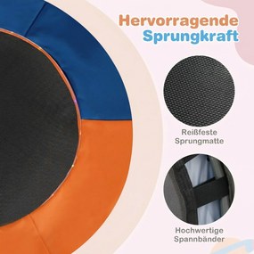 Costway Dětská trampolína Ø90 cm s LED osvětlením a madlem