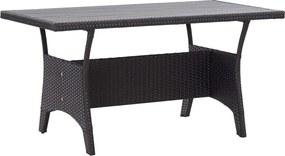 vidaXL Zahradní stůl 120 x 70 x 66 cm polyratan [316584] Barva: Černá