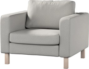 Potah na křeslo IKEA Karlstad, krátký barva šedá látka pletený vzor