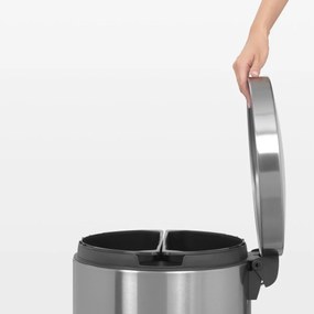 Pedálový koš Recycle Silent Brabantia - 2 x 20 l, matná ocel 424229