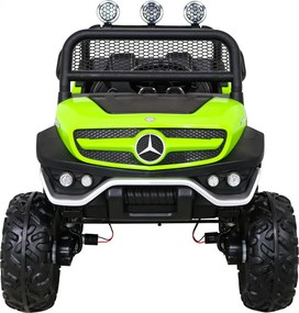 Ramiz Mercedes Benz Unimog elektrické autíčko pro děti zelené + pohon 4x4