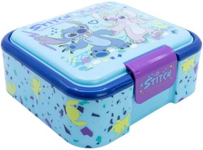 Robustní multibox na svačinu Stitch &amp; Angel se 3 přihrádkami