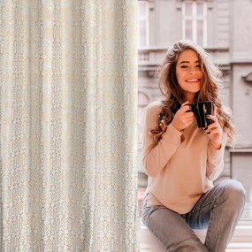 ZATEMŇOVACÍ ZÁVĚS NA KROUŽCÍCH LAURA 140X250 CM KRÉMOVÁ