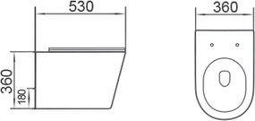 Mexen Rico 2.0 WC Miska Rimless Tornado se zpomalujícím zavíráním, duroplast, lesklá bílá - 3072L4000T