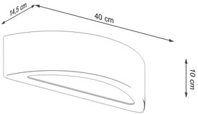 Sollux SL.0994 - Nástěnné svítidlo ATENA 1xE27/60W/230V beton