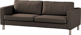 Potah na pohovku IKEA Karlstad 3-místná, nerozkládací, krátký barva hnědá látka pletený vzor