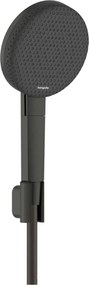 Hansgrohe Raindance Alive Select S - Set sprchové hlavice, držáku a hadice, 3 proudy, EcoSmart, kartáčovaný černý chrom 24612340
