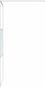 Sprchová zástěna walk-in bílá 80 x 195 cm čiré ESG sklo 152150