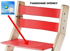 WOOD PARTNER Rostoucí židle - sedák červený