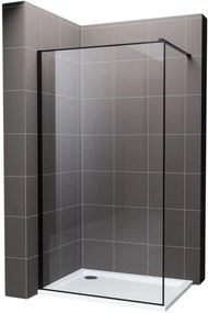 Hagser Hawisa sprchová zástěna walk-in 100 cm černá matný/průhledné sklo HGR60000022