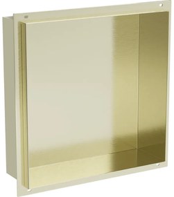Mexen X-Wall-NR niková polička bez příruby 30 x 30 cm, zlatá kartáčovaná - 1951303010