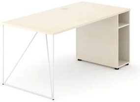 NARBUTAS - Pracovní stůl AIR s otevřenou policí (P) 160x80