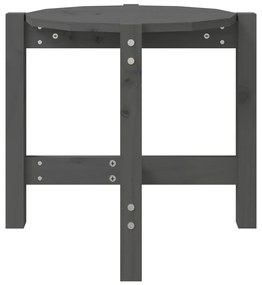 Konferenční stolek šedý Ø 52,5 x 45 cm masivní borové dřevo - Default Title