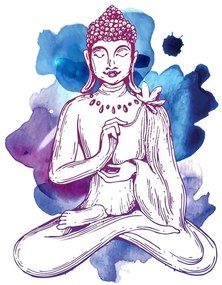 Obraz ilustrace Budhy