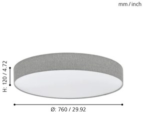 Eglo 97784 - LED Stmívatelné stropní svítidlo ROMAO LED/60W/230V