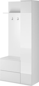 PSK Předsíňová stěna GIN, Bílá 90 cm