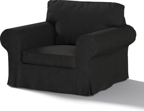 Potah na křeslo IKEA Ektorp barva černá látka pletený vzor