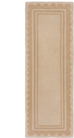 Flair Rugs, Ručně všívaný běhoun Lois Scallop Natural, 80x230, béžová, chodba / předsíň
