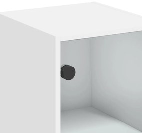 Nástěnná skříňka se skleněnými dvířky bílá 35x37x68,5 cm