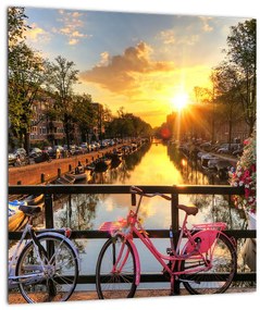 Obraz - Východ slunce v Amsterdamu (30x30 cm)
