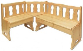 dřevěná rohová jídelní lavice z masivního dřeva borovice NR101 pacyg