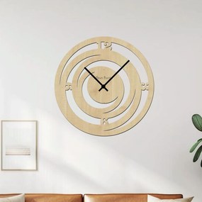 dřevo života Dřevěné hodiny TWIST Zvolte barvu dekoru: Javor, Zvolte velikost hodin (cm): 40x40, Barva ručiček: Černé