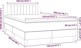 Box spring postel s matrací černá 120x200 cm textil 3140203