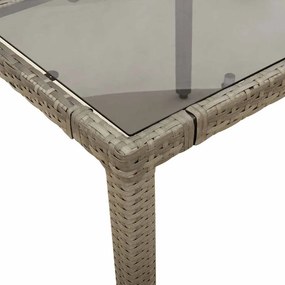3dílný zahradní bistro set s poduškami šedý polyratan 3277031