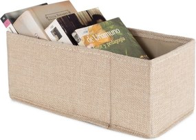Béžový látkový úložný box 28x12x12 cm Sandy – Compactor