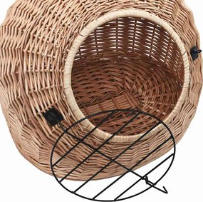 Přepravka pro kočku 60 x 45 x 45 cm přírodní vrba 170909