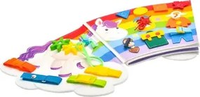 2KIDS TOYS Activity board Duha s mráčky / od 3 let / textilní senzoric