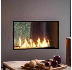 InFire - Vestavěný BIO krb 48,5x83,5 cm 3,5kW černá SLIMfire 2side 800 Black
