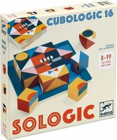 DJECO Logická hra Sologic - Cubologic 16 / Dřevěná skládačka / 16 kost