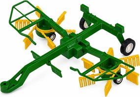 LEAN Toys Zemědělský traktor s hrabací lištou, dálkově ovládaný RC, se světly, měřítko 1:24