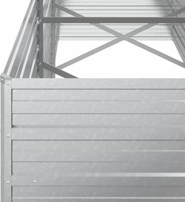 vidaXL Zahradní vyvýšený záhon 240x80x77 cm pozinkovaná ocel [316886] Barva: Stříbrná