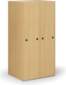 Velkokapacitní skříň s výsuvnými regály, 989 x 846 x 2000 mm, buk