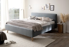 Čalouněná postel MATTIS S ÚLOŽNÝM PROSTOREM 180x200, ledově modrá